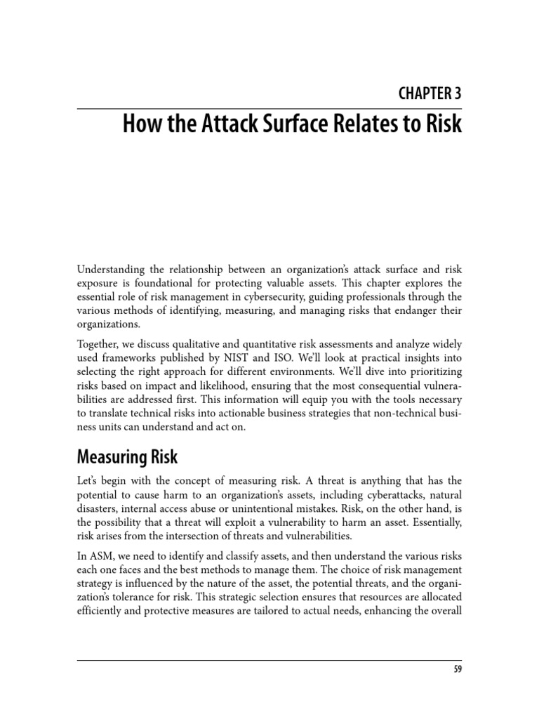 chapter 3 - How the attack surface relates to risk | PDF | Risk | Risk ...