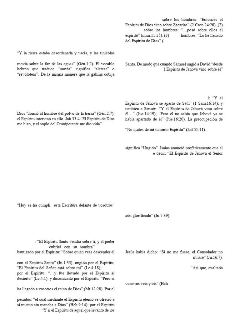 La obra del Espíritu Santo en la Biblia | PDF | espíritu Santo ...