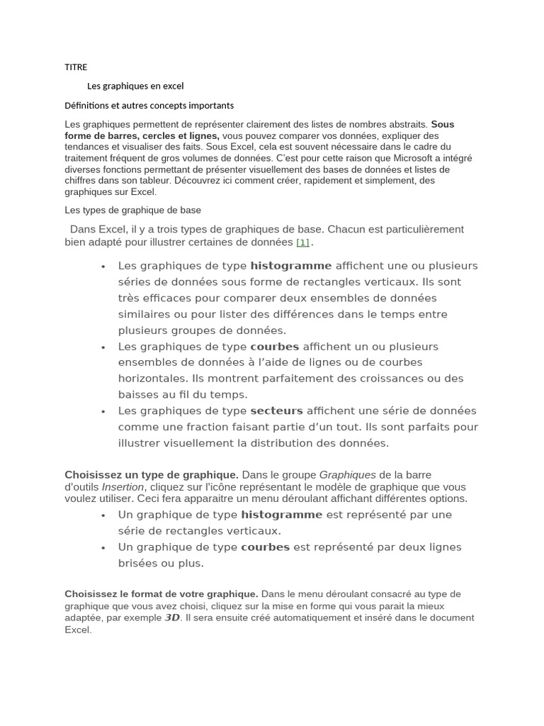 Créer des graphiques efficaces sur Excel | PDF | Microsoft Excel ...