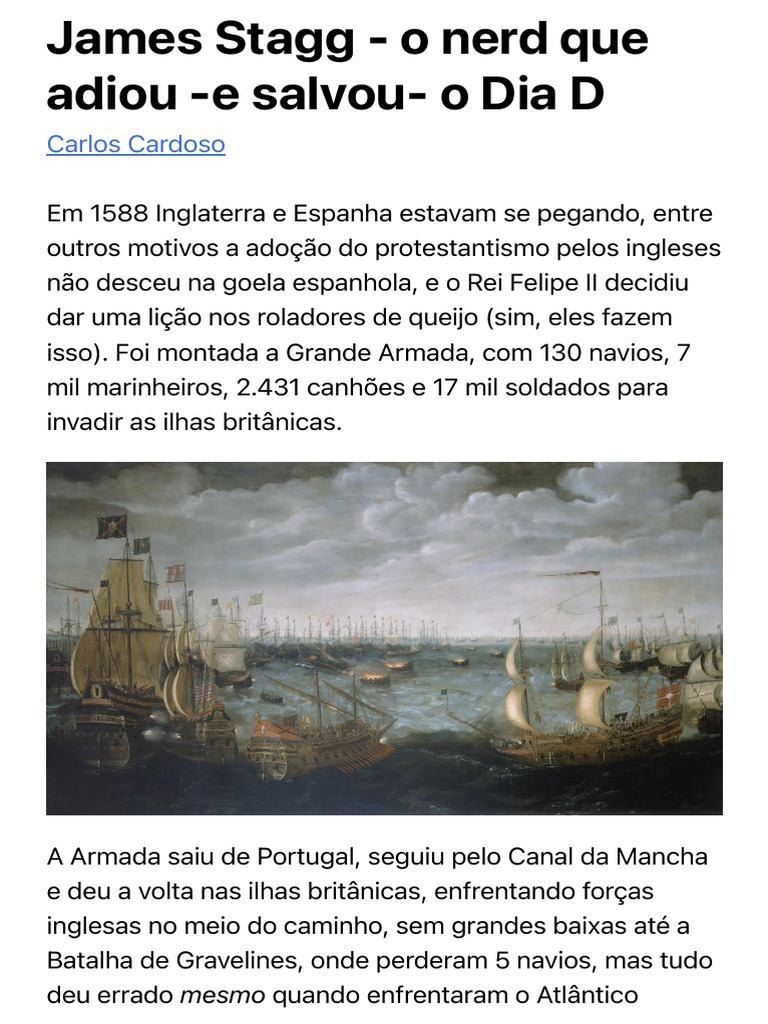 James Stagg: O Meteorologista do Dia D | PDF | Invasão | Desembarques ...