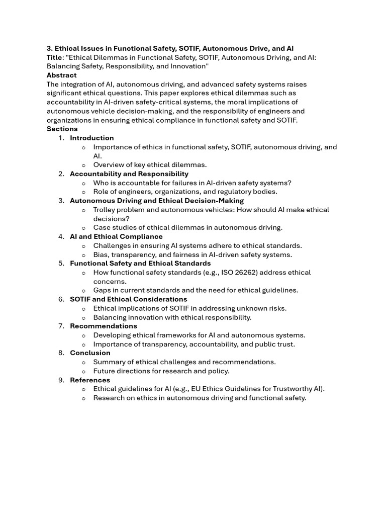 Ethical Challenges in AI and Autonomous Driving | PDF