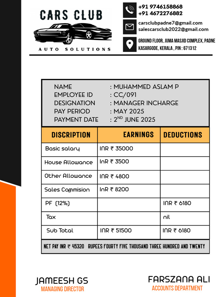 Payslip May 2025 | PDF
