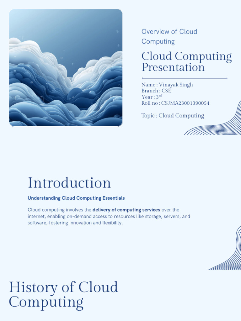 Presentation - Cloud Computing Presentation | PDF | Cloud Computing | Software As A Service