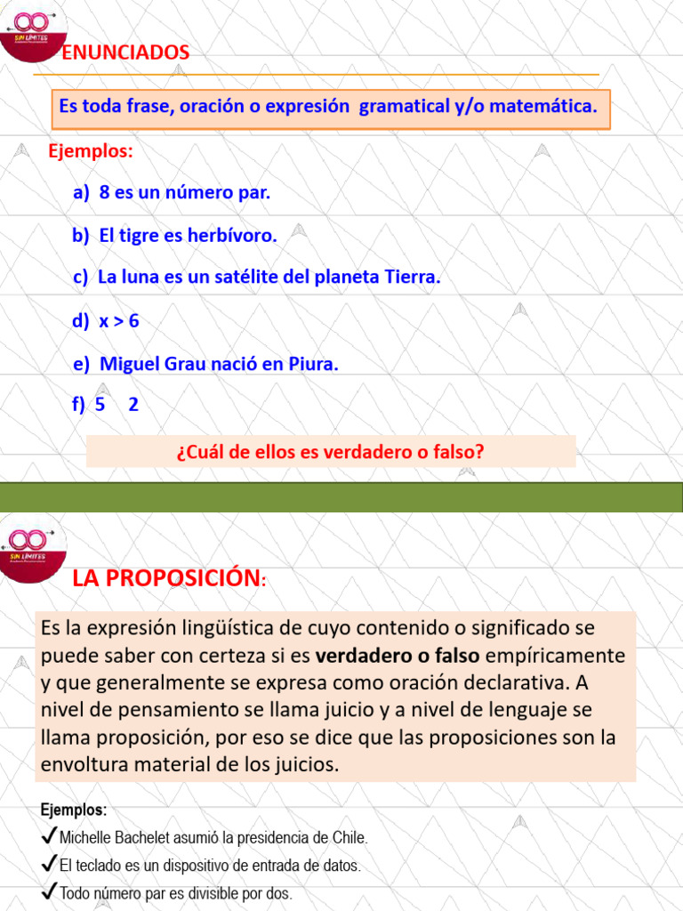 Proposiciones Lógicas y Su Formalización | PDF | Proposición | Si y solo si