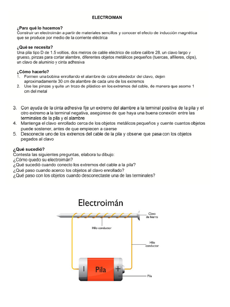 Construir Un Electroiman | PDF
