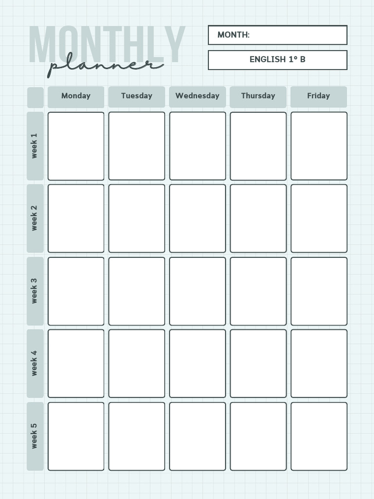 Monthly Lesson Planner + BIRTHDAYS | PDF