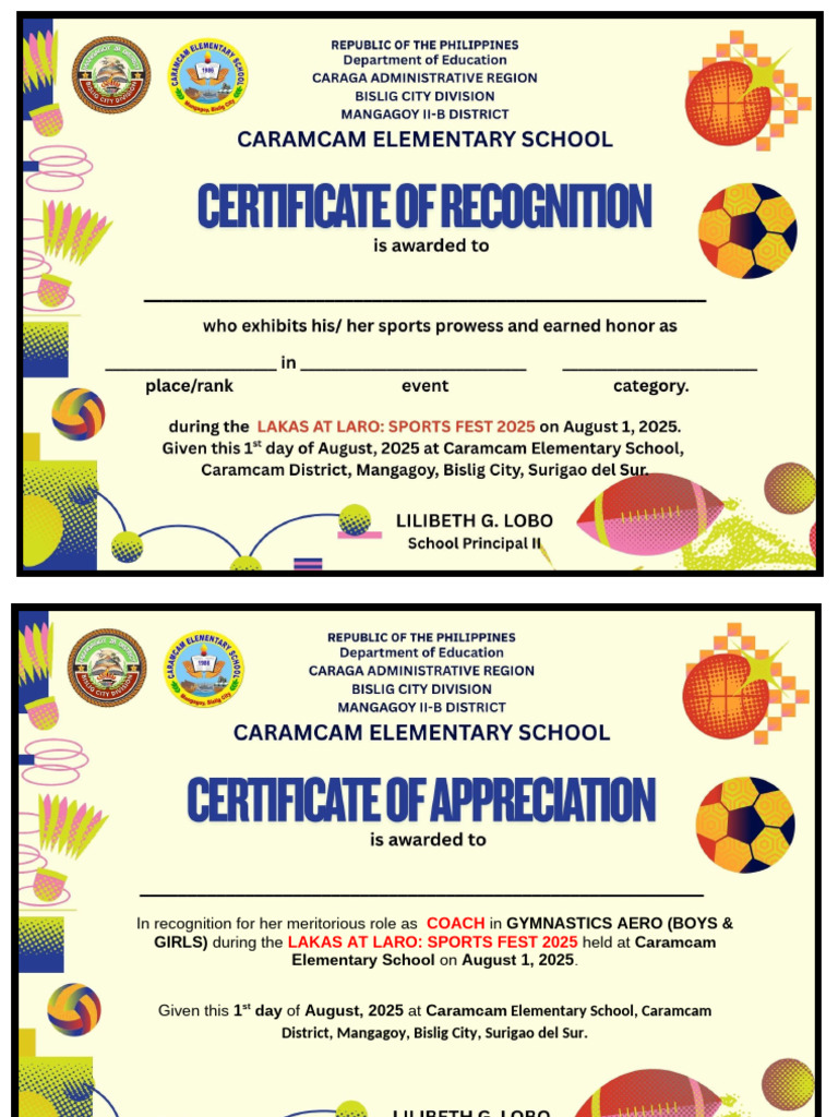 Certificate Sports | PDF