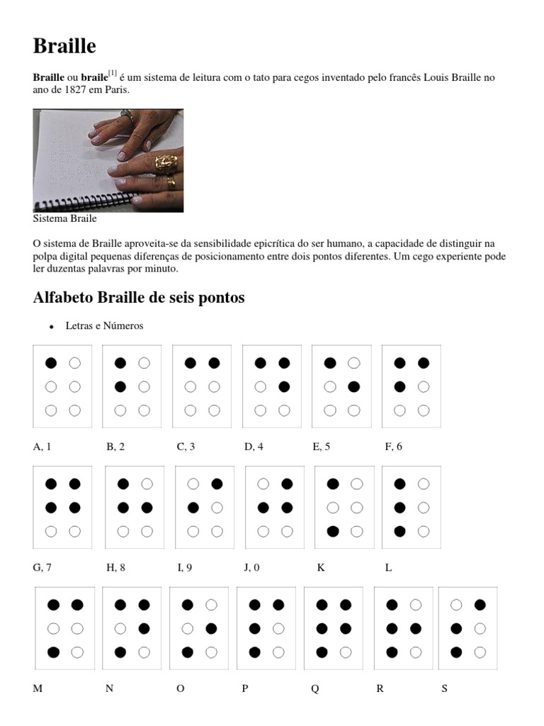 Braille | PDF | Alfabeto Latino | Símbolos