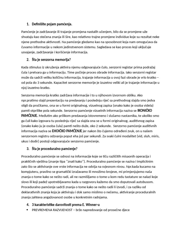 Pedagoska Psihologija 2.kolokvijum | PDF