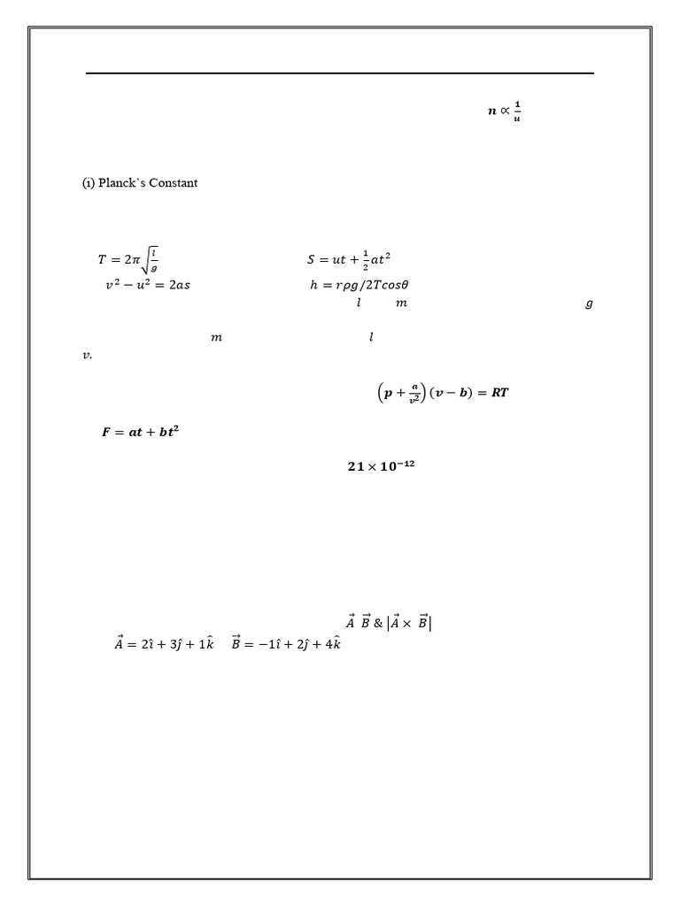 11th Physics Important Questions | PDF | Force | Torque