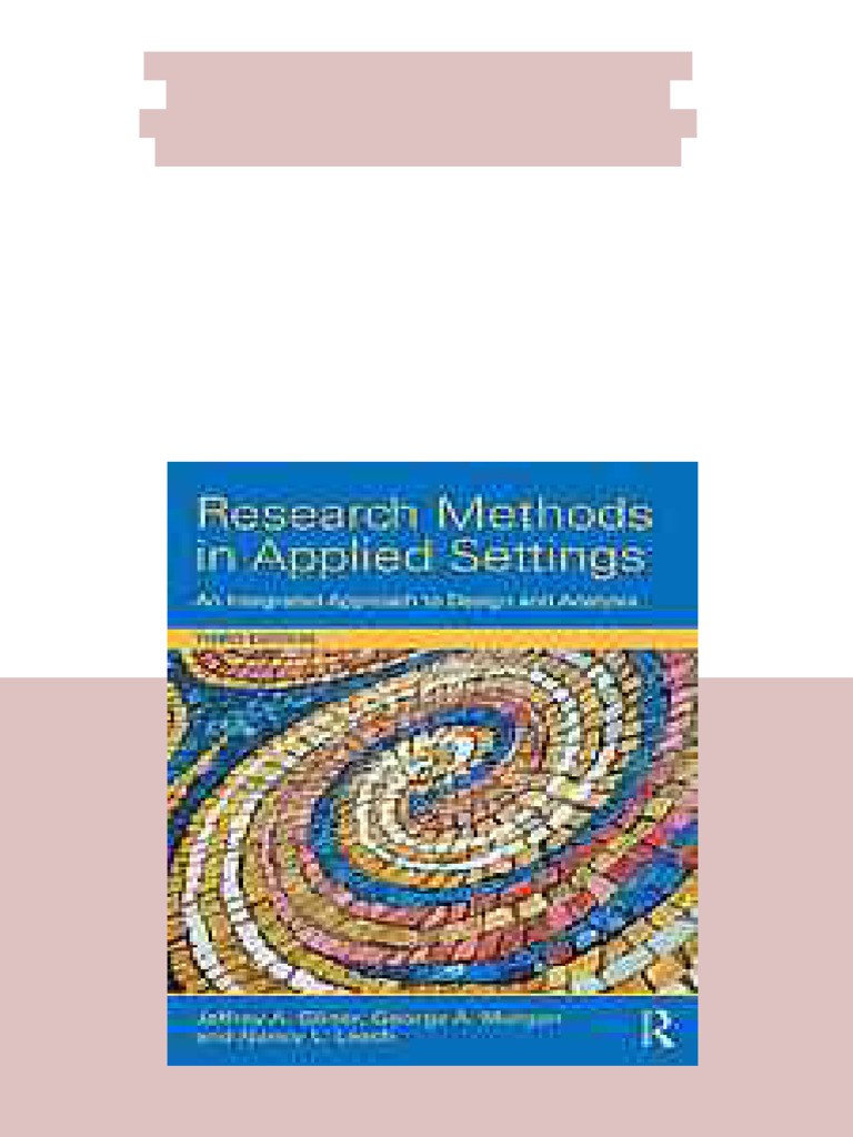 (Ebook) Research methods in applied settings : an integrated approach ...