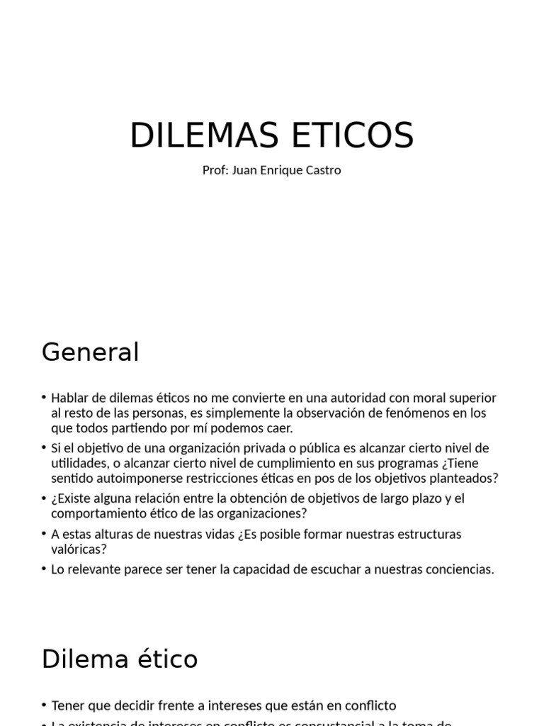 Dilemas Eticos | PDF