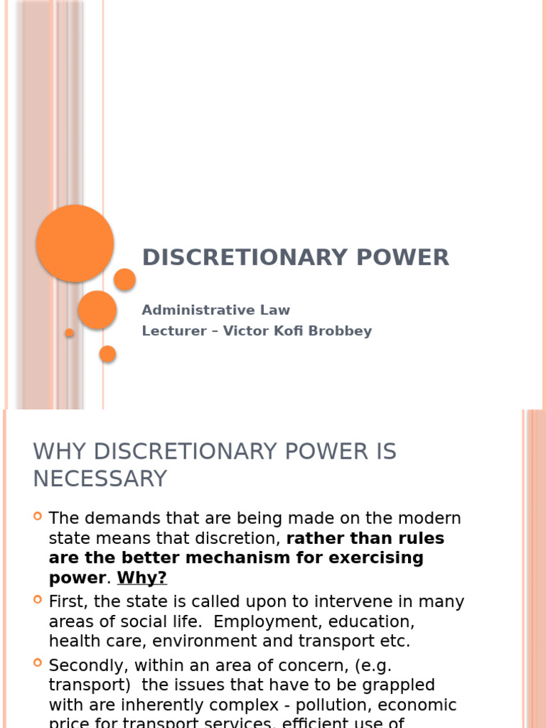 Modular Lectures 2 - Discretionary Power | PDF | Democracy | Political ...
