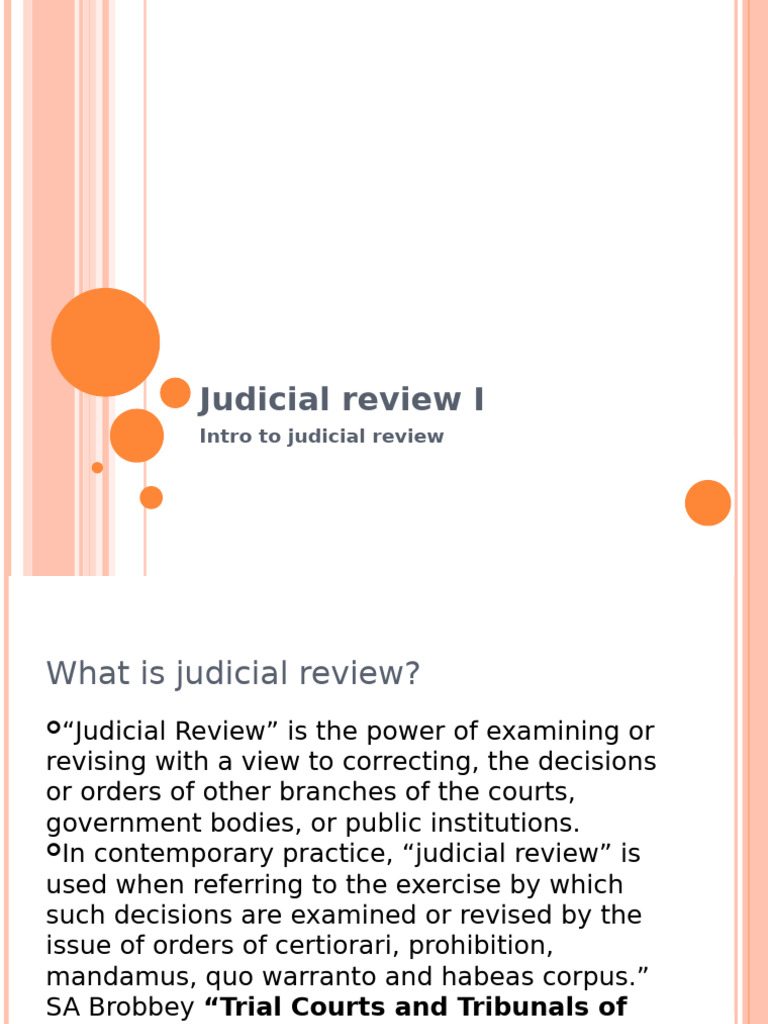 Judicial Review 1 + 2 - 2017 | PDF | Standing (Law) | Certiorari
