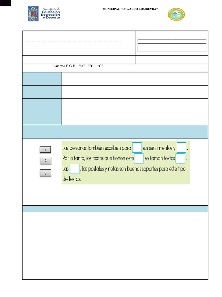 Eval Diágnostica Lengua 2025-2026 | PDF | Comunicación humana | Lingüística