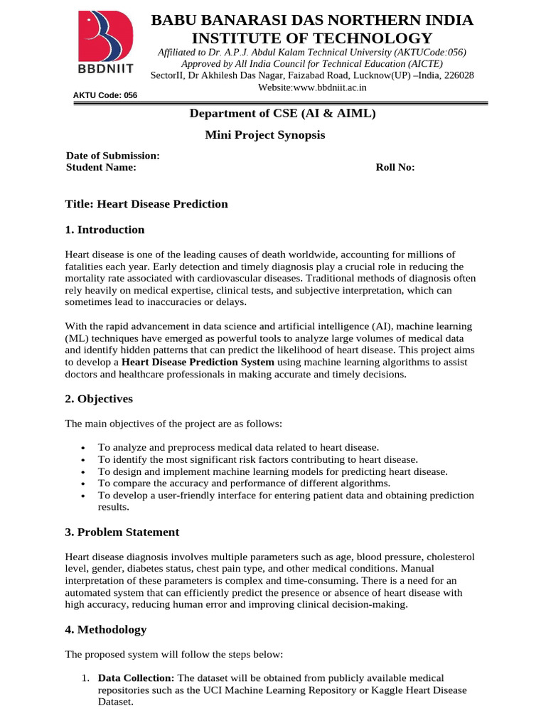 Mini Project Synopsis Format | PDF | Machine Learning | Support Vector Machine