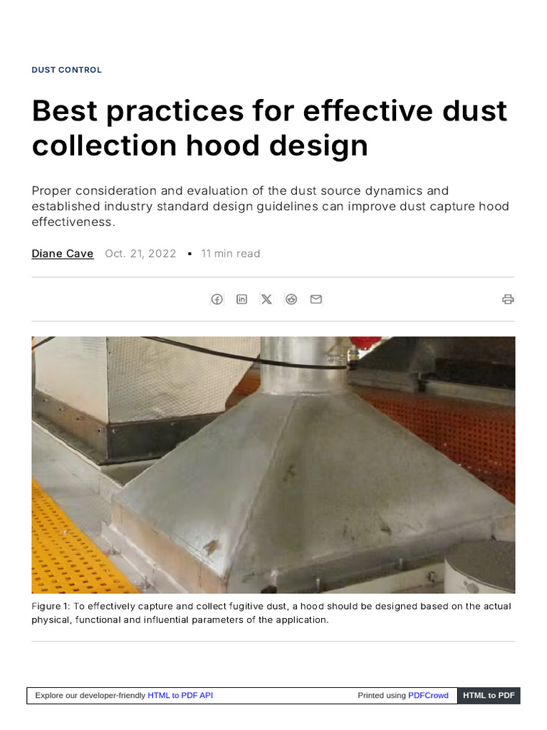 Effective Dust Collector Hood Design | PDF