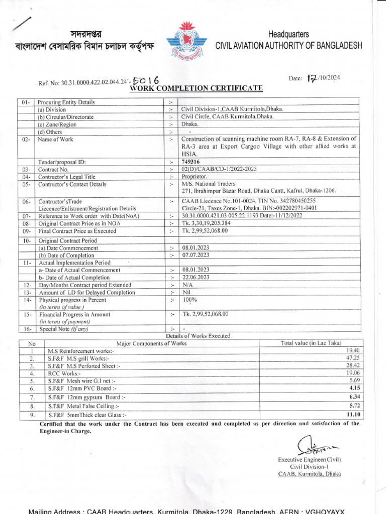 N. Contract Successfully Completed During Last 5 Years-13 | PDF