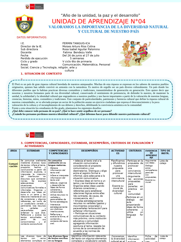 4to Unidad de Aprendizaje - 6to Grado | PDF | Decimal | Datos