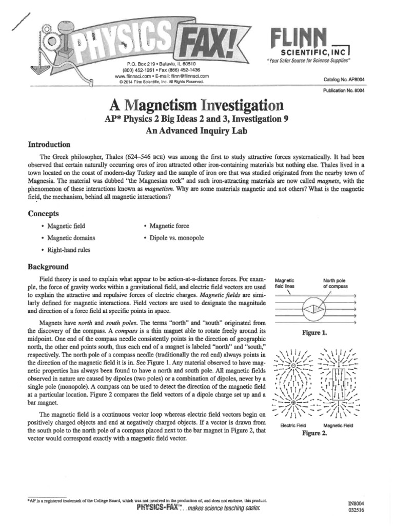 AP Physics Magnetism Investigation | PDF