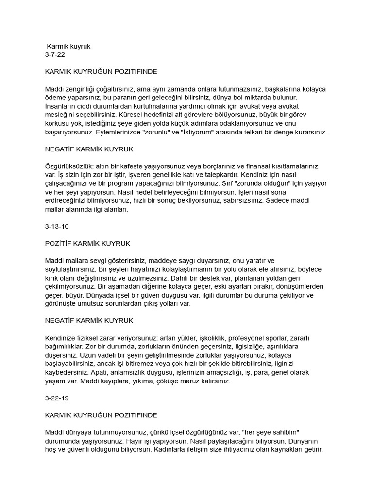 Karmik Anahtarlar | PDF