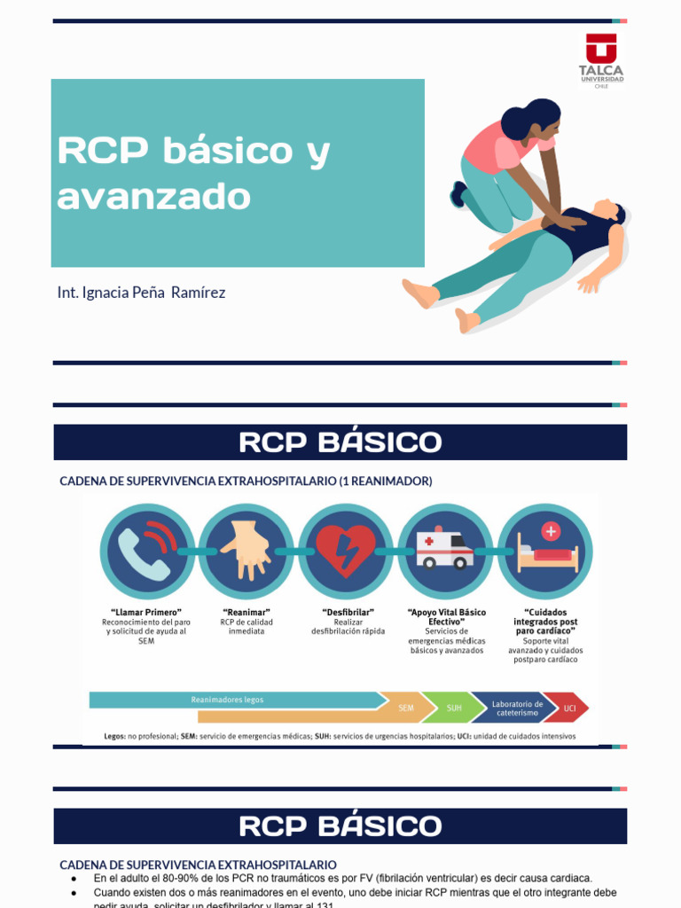 RCP Básico y Avanzado. Algoritmos y Manejos. | PDF | Reanimación ...