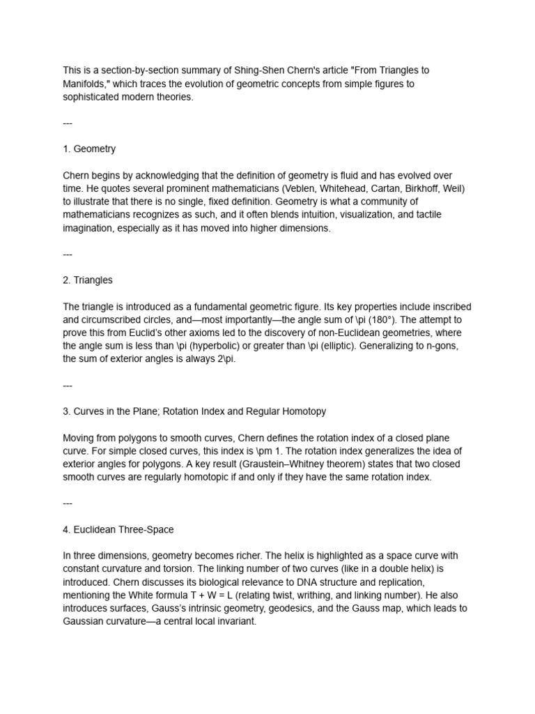 Chern | PDF | Manifold | Geometry