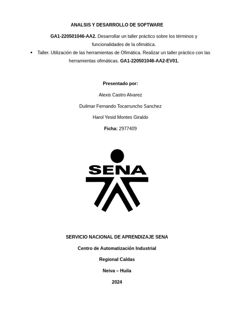 GA1-220501046-AA2. Desarrollar Un Taller Práctico Sobre Los Términos y Funcionalidades de La ...