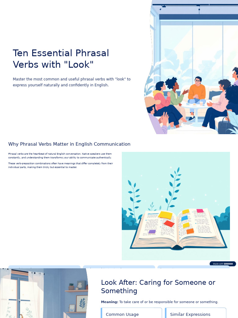 Ten Essential Phrasal Verbs With Look | PDF | English Language ...