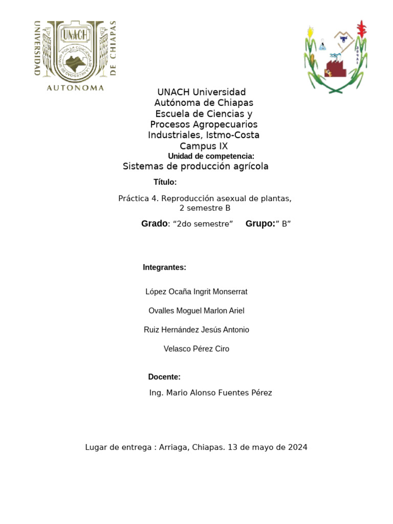 2b Practica 4. Reproduccion Asexual Version Final | PDF | Tallo de la planta | Plantas