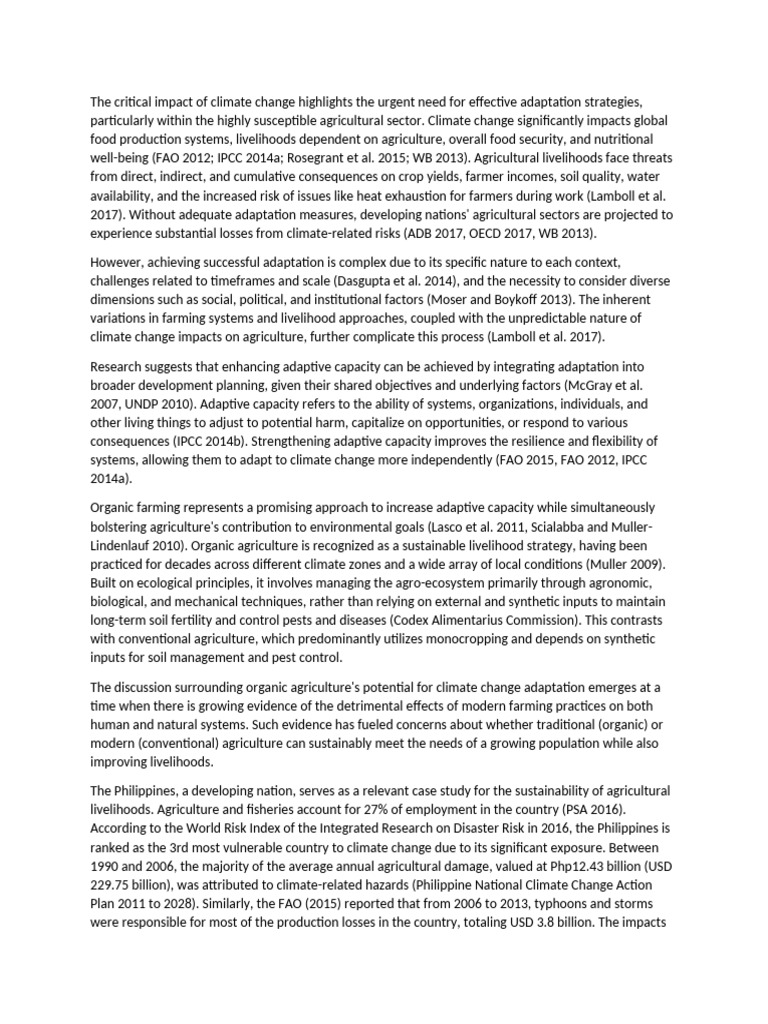 The Critical Impact of Climate Change Highlights The Urgent Need For ...