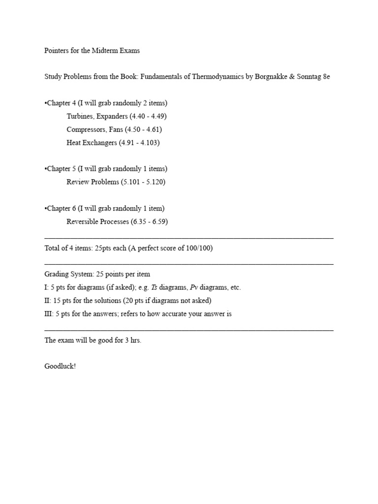 Mec121 Midterm Exam Coverage | PDF