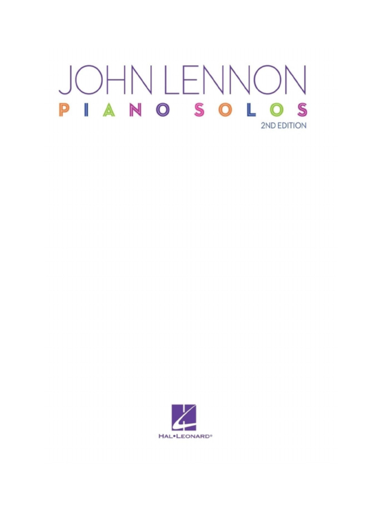 John Lennon Piano Solos 2nd Edition | PDF