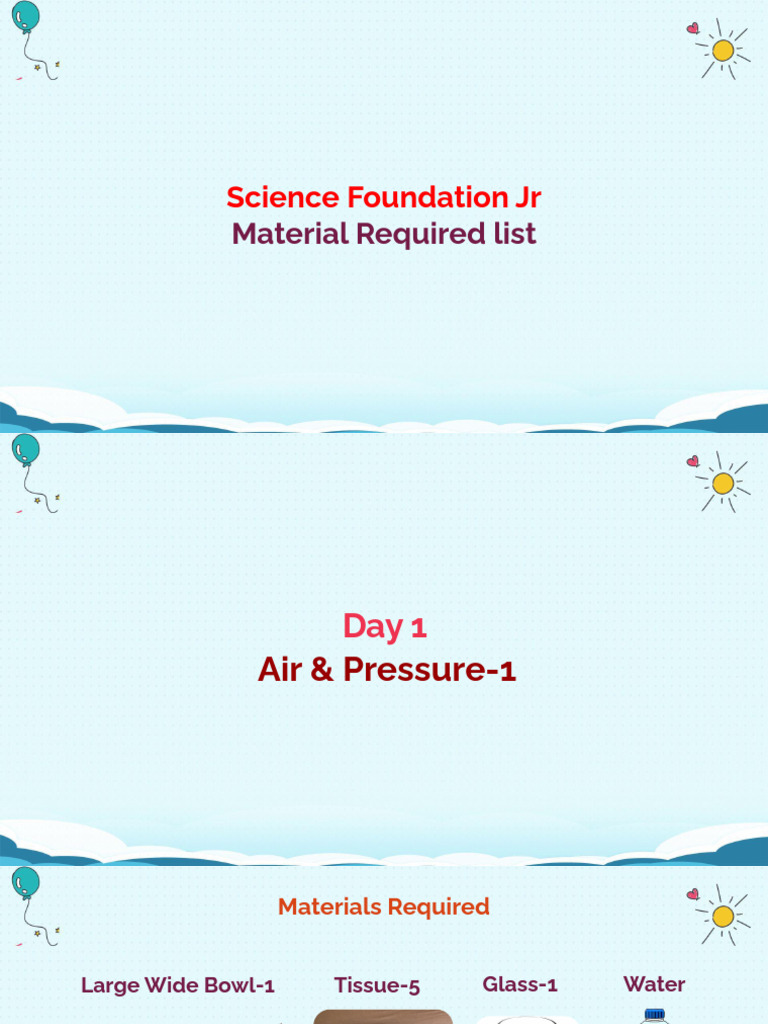 Overall Materials List - Science Foundation JR | PDF | Glasses | Water