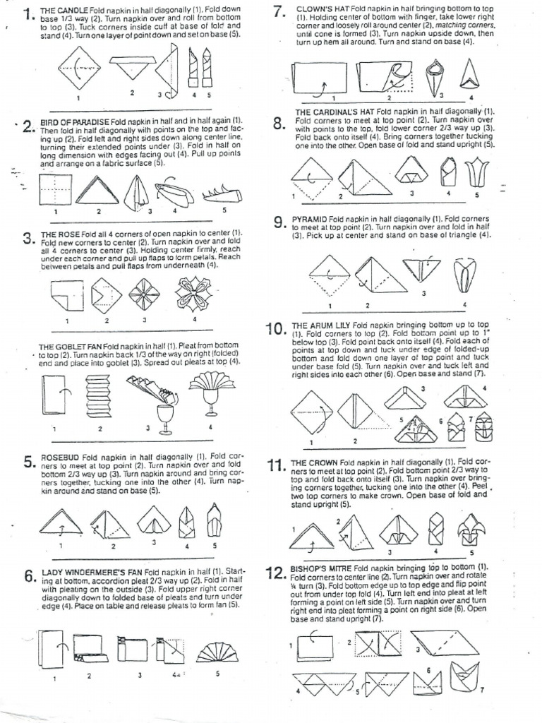 How To Fold A Napkin | PDF
