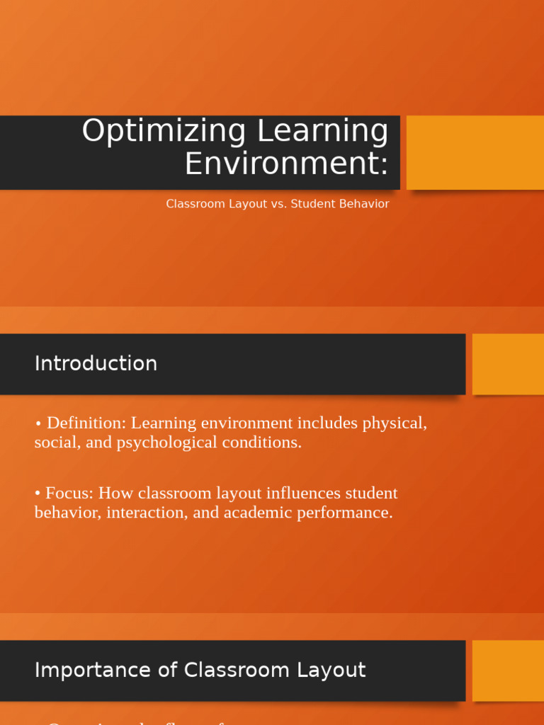 Classroom Layout Impact on Student Behavior | PDF
