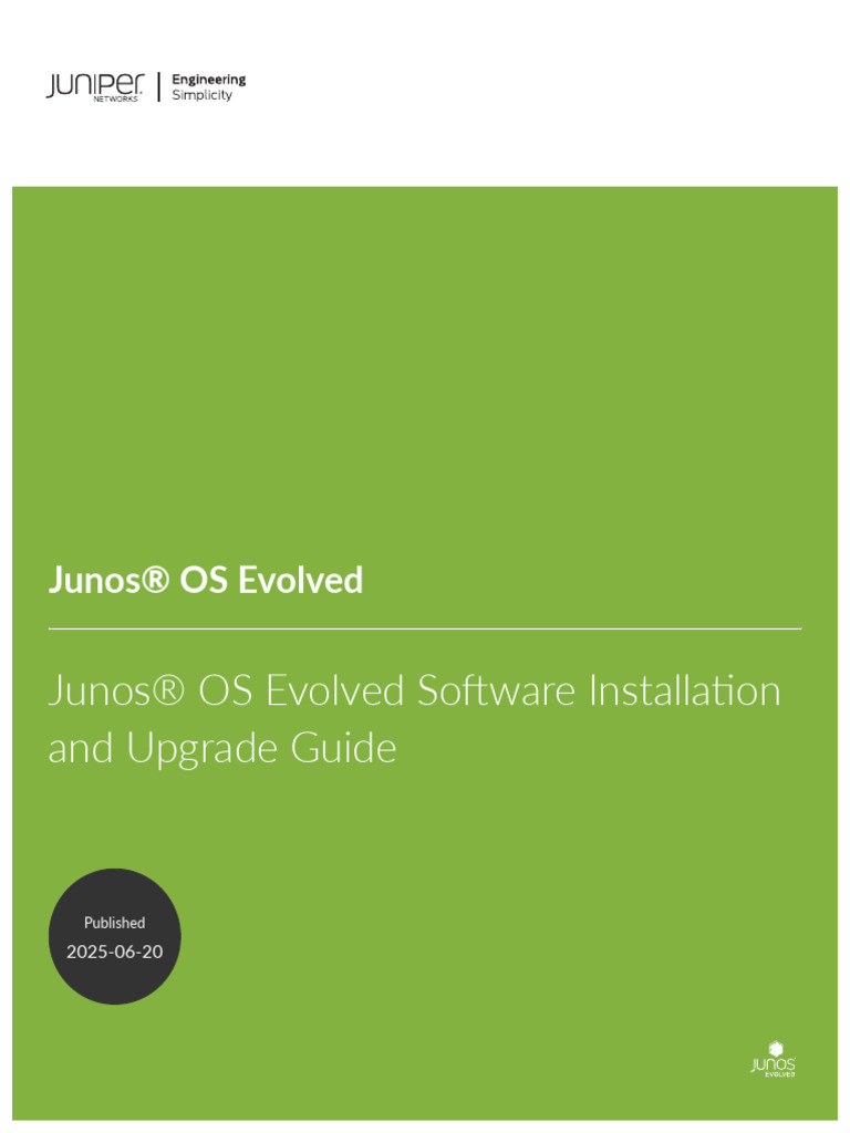 Junos OS Evolved Upgrade Guide | PDF | Router (Computing) | Booting