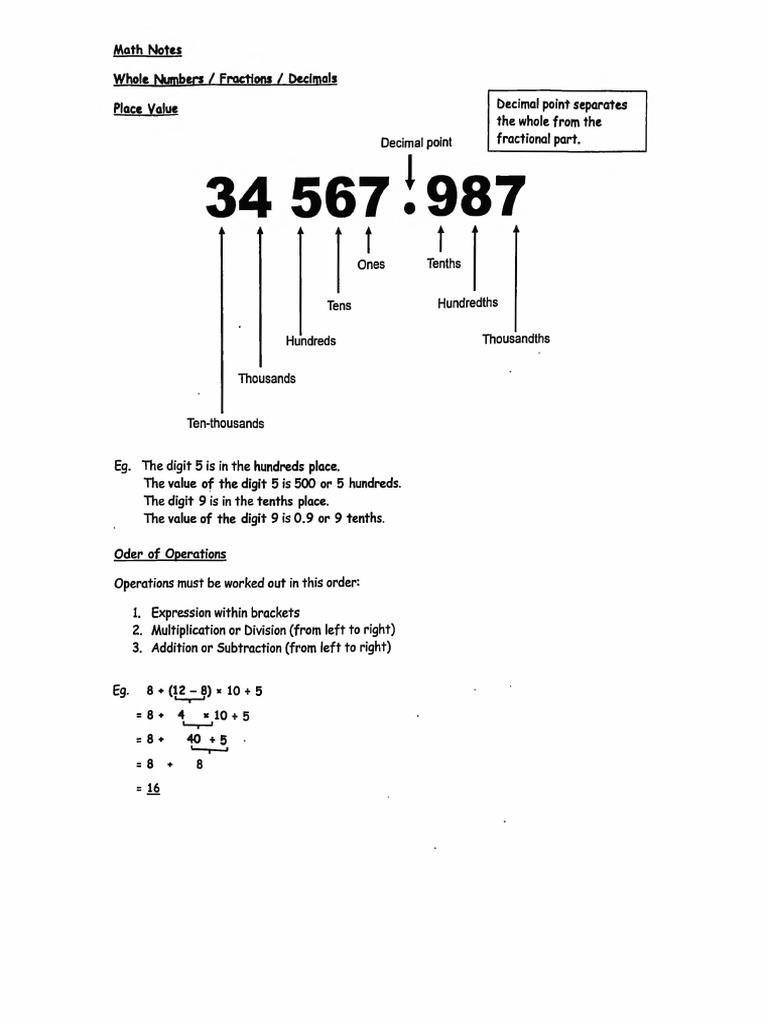 Math Notes For PSLE - Raffles | PDF