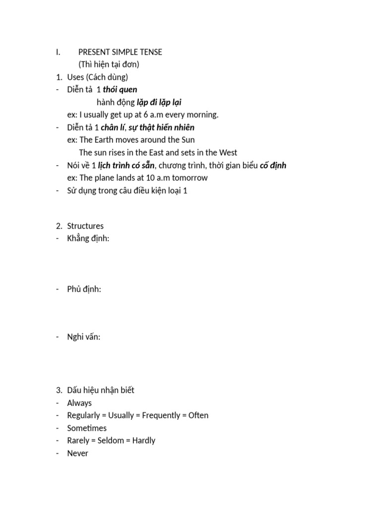 Present Simple Tense | PDF