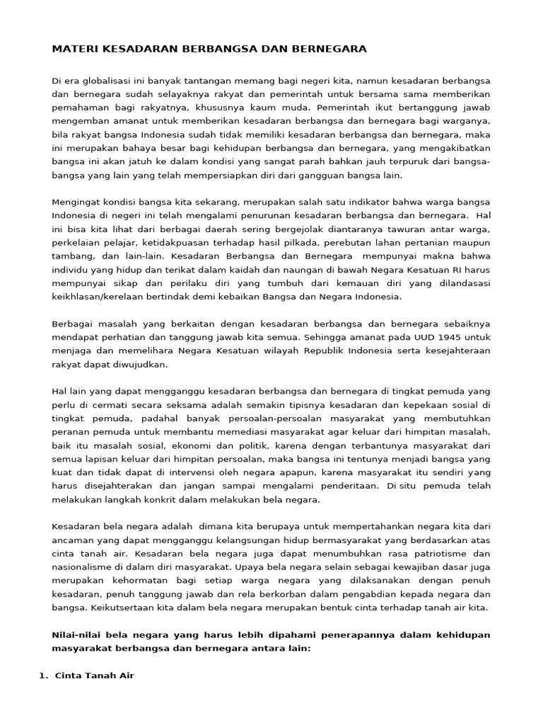 3. Materi MPLS Kesadaran Berbangsa dan Bernegara | PDF