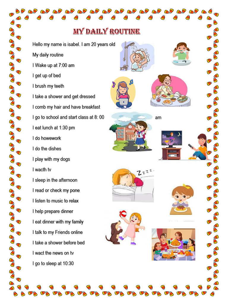 My Daily Routine - English Isa | PDF
