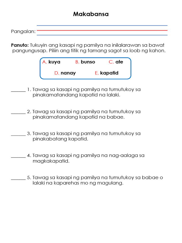 Activity Sheets Grade One Alob | PDF