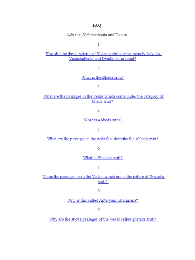 Hindu Philosophy Advaita Vishtadvaita Dwaita | PDF | Brahman | Advaita ...