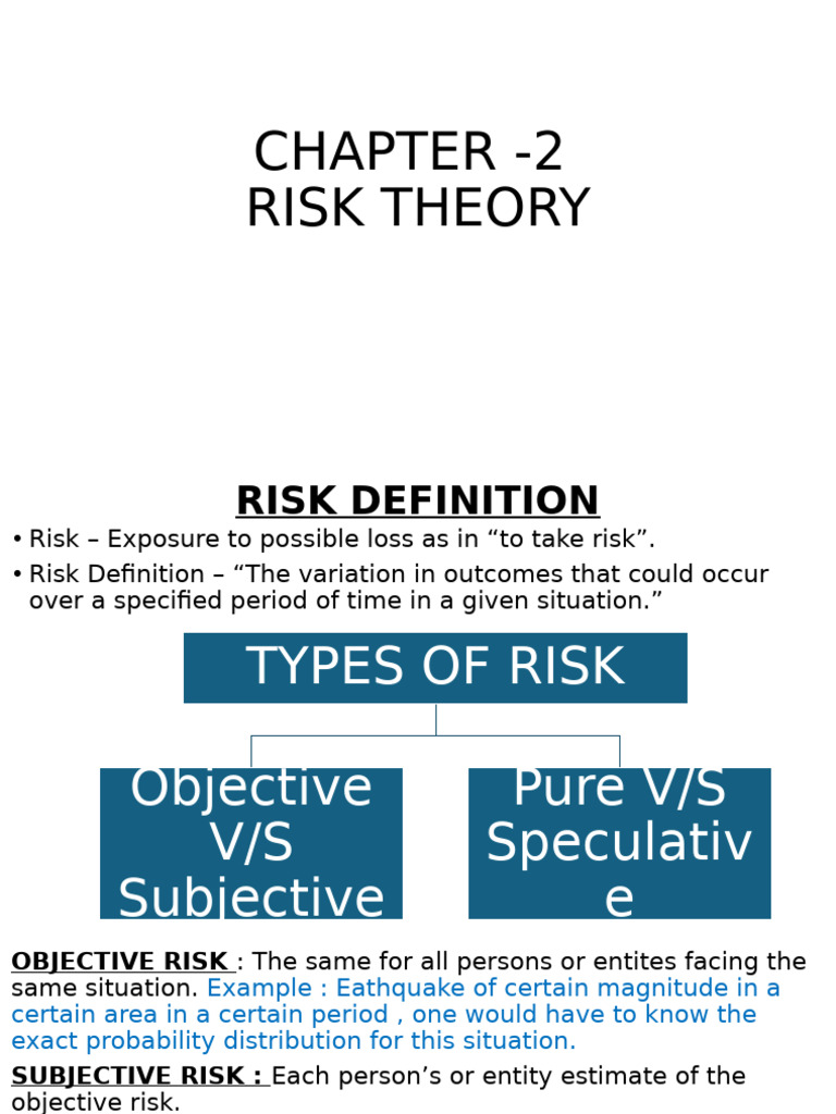 Risk Theory | PDF | Risk | Insurance