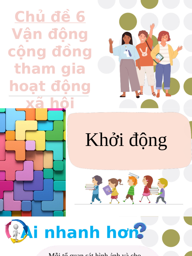 Chu de 6 Van Dong Cong Dong Tham Gia Hoat Dong Xa Hoi | PDF