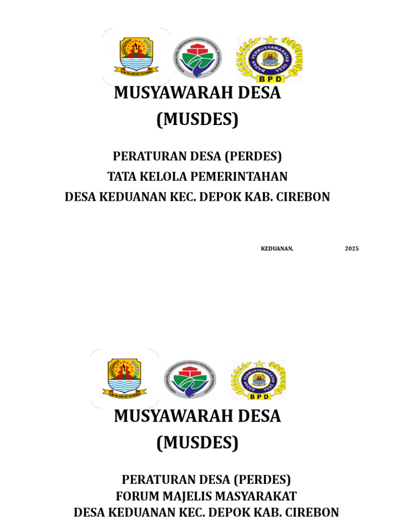 Banner Musyawarah Desa | PDF
