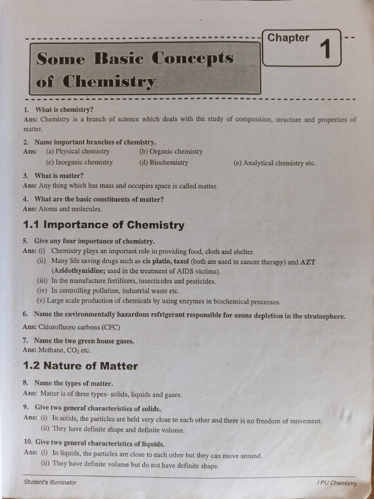 Some Basic Concepts of Chemistry | PDF