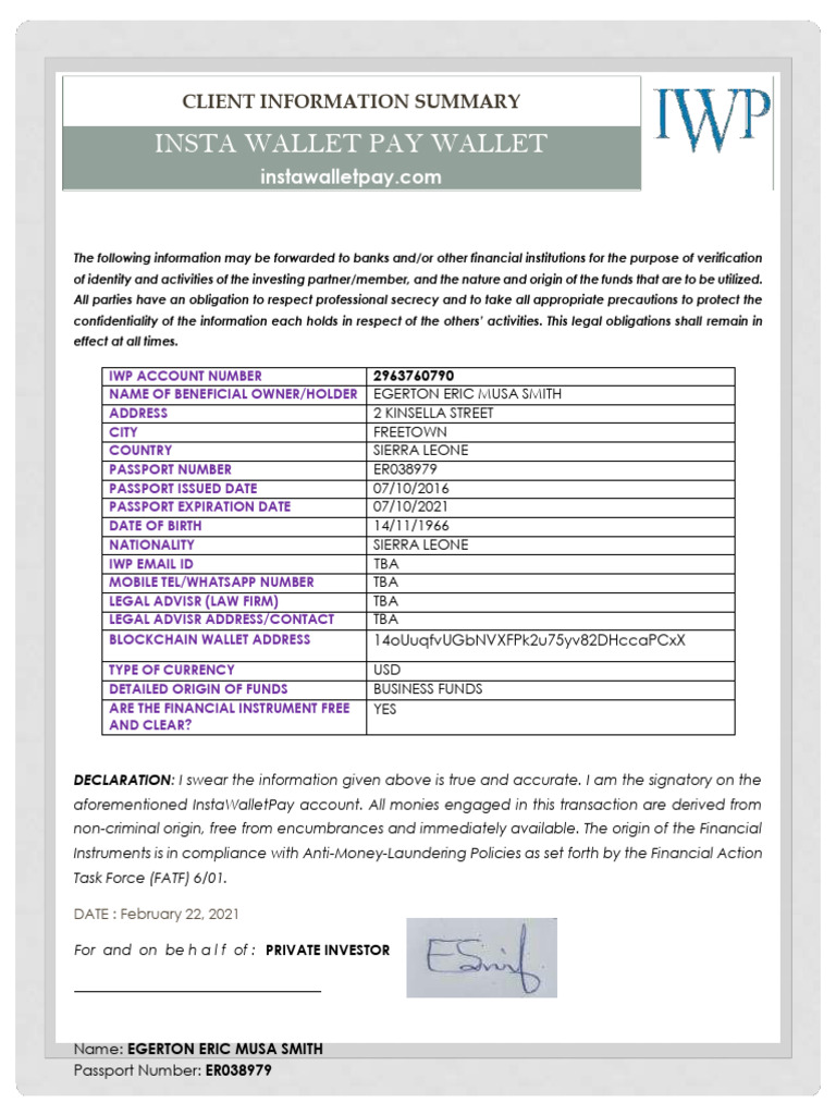 Cis E-Smith Iwp | PDF | Financial Markets