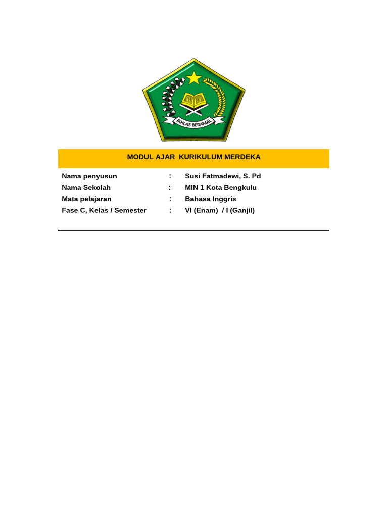 Modul Ajar Unit 1 | PDF