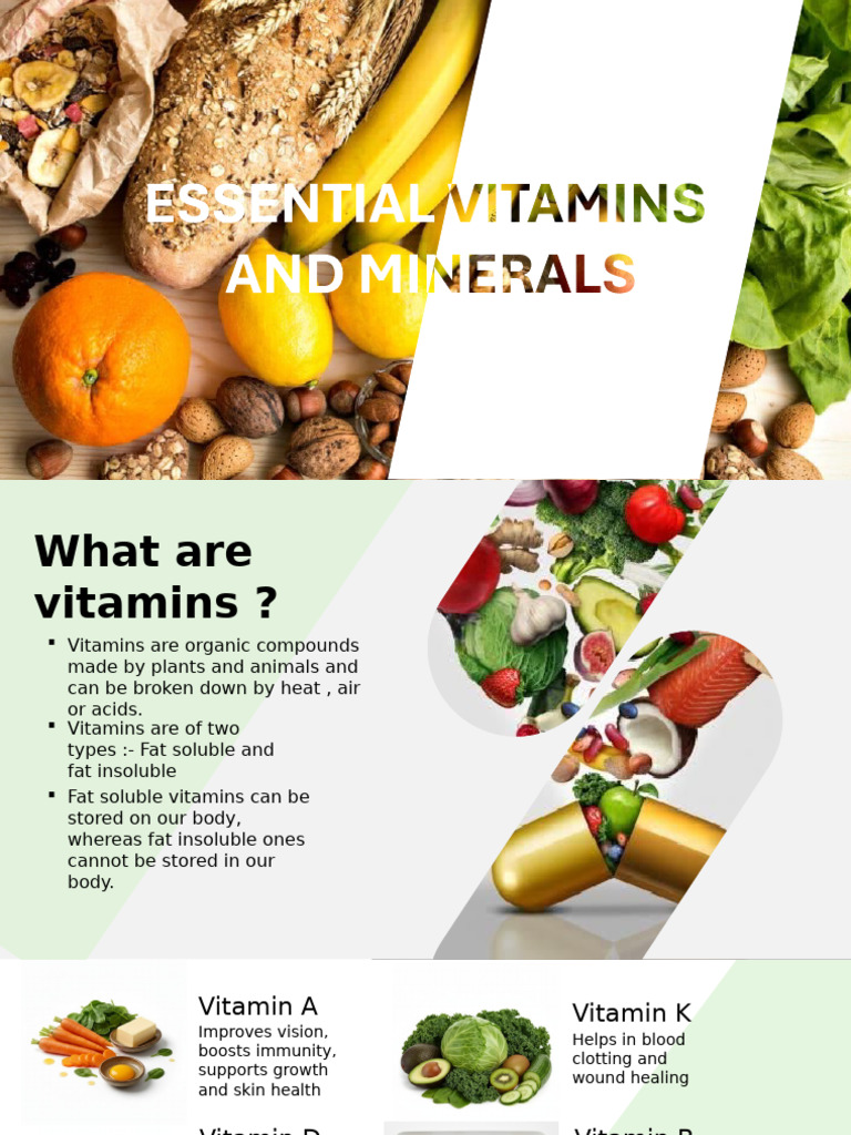 HW - Essential Minerals and Nutrients-Final | PDF | Vitamin | Fat